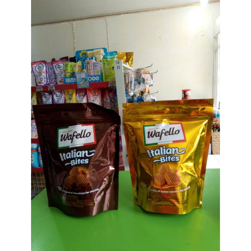 Jual waffelo Italian Bites wafer dengan krim karamel dan cokelat ...