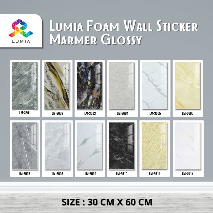 Jual Sticker Dinding Vinyl Motif Marble Glossy/Sticker Motif Marmer PVC ...