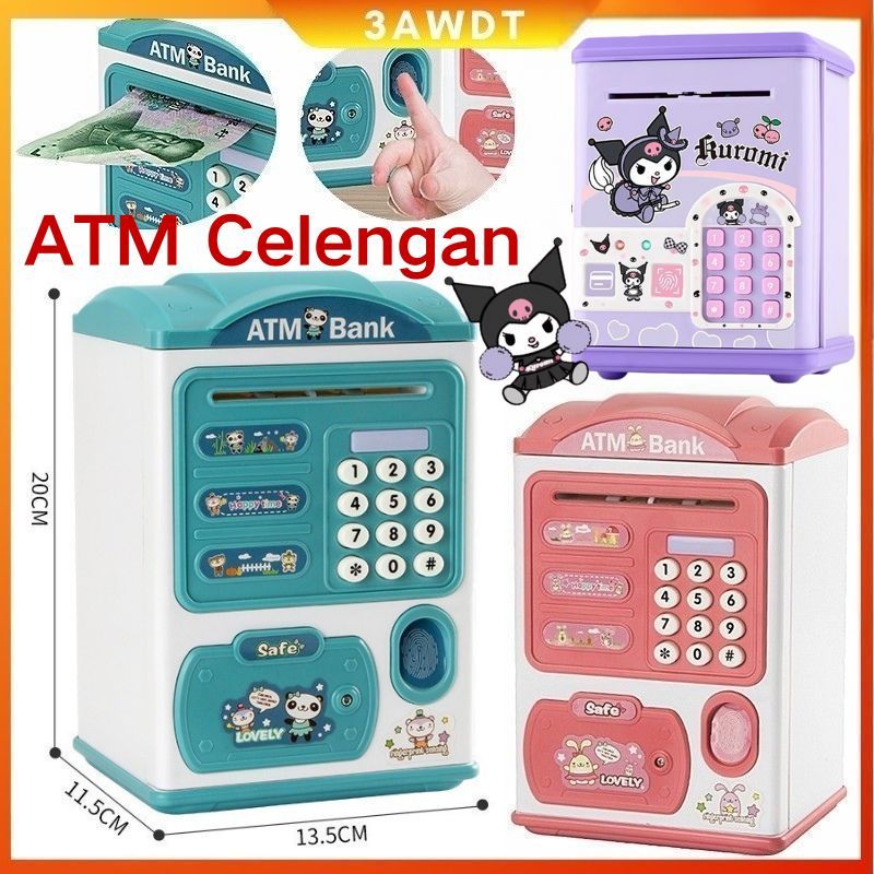 Jual 【COD】ATM Celengan Tabungan Sidik Jari Brankas Baterai Password ...