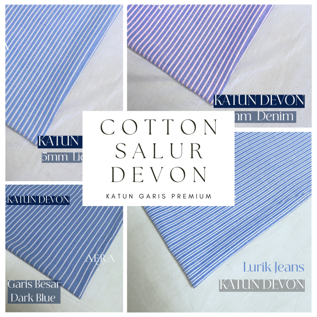 Jual Katun Garis Devon - Bahan Premium, Adem & Halus| Motif Salur ...