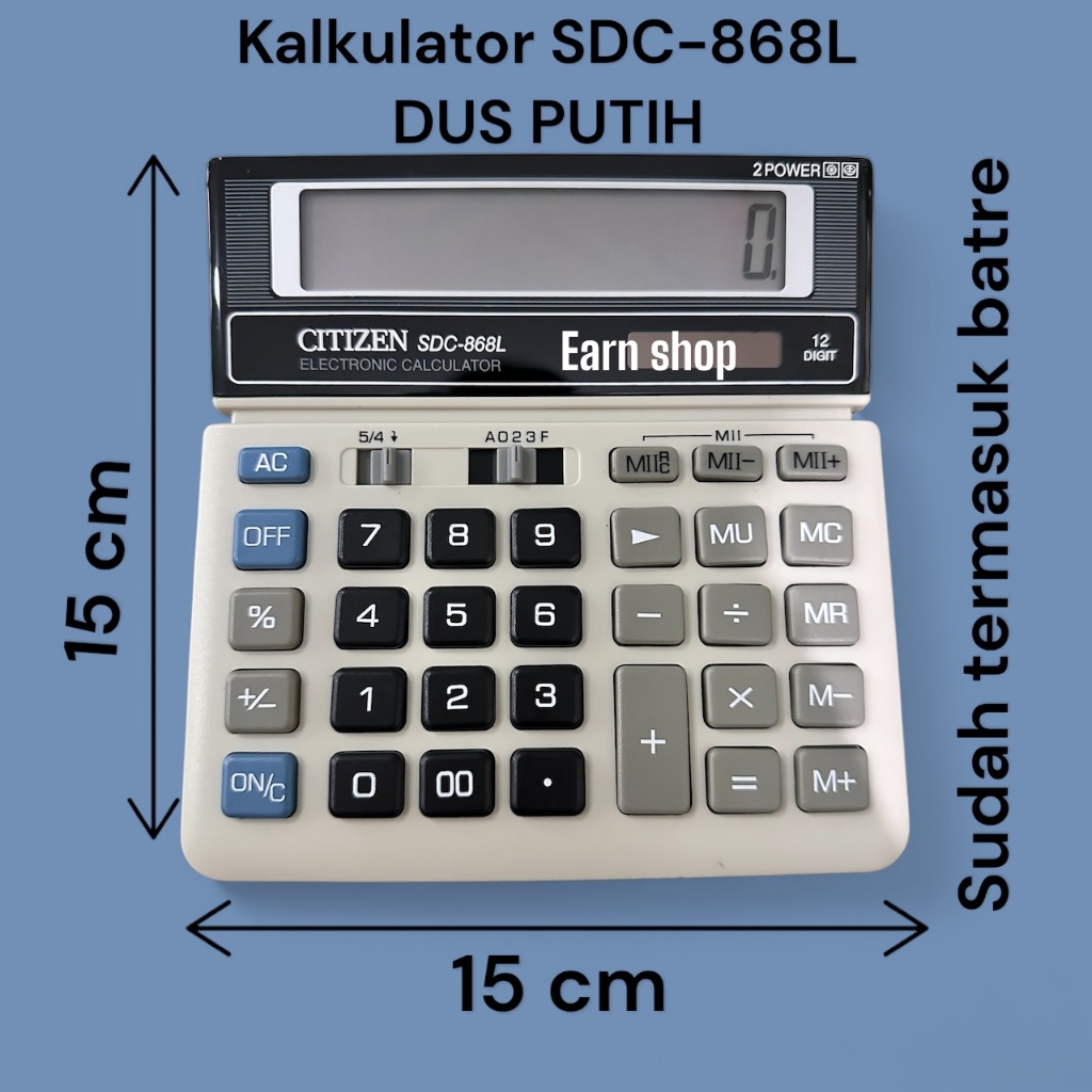 Jual Calculator Citizen SDC-868L 12 digit - Kalkulator Desktop Meja ...