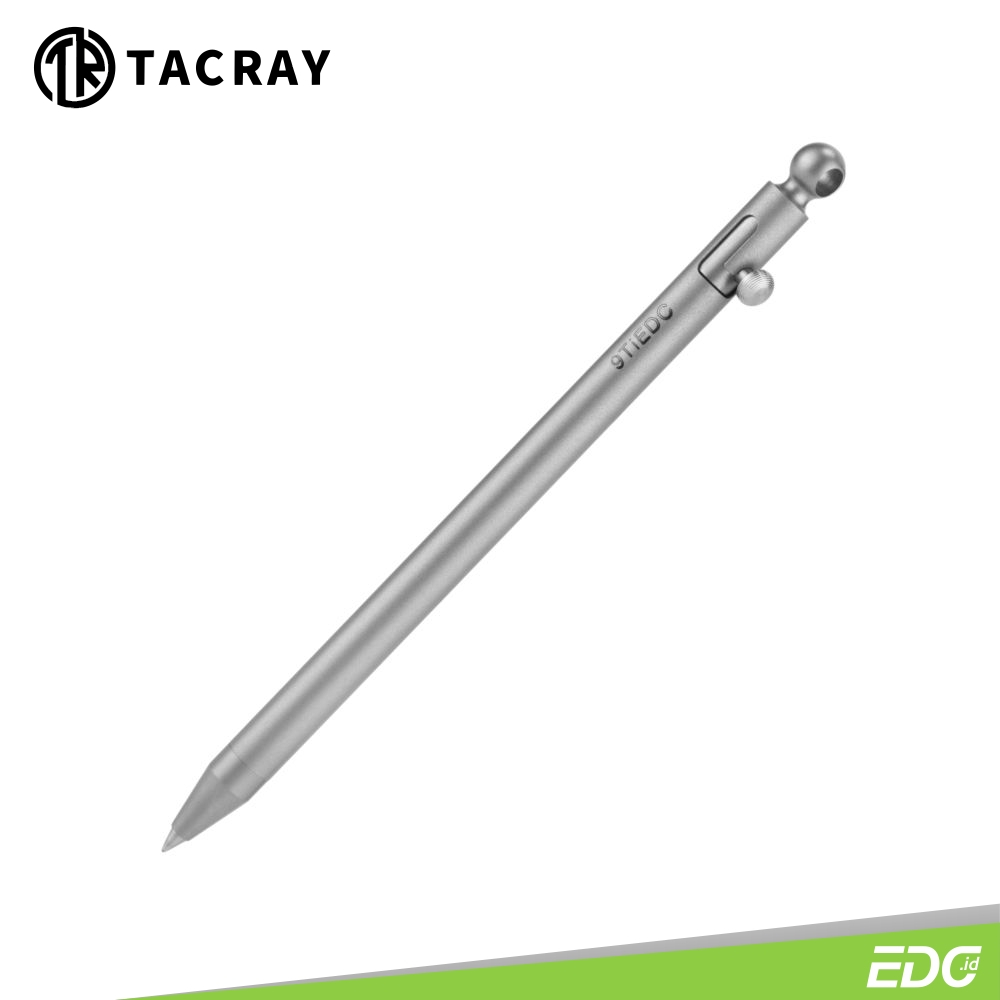 Jual Mini Pen Tacray Titanium Ballpoint Bolt Action Pocket EDC Pen TR ...