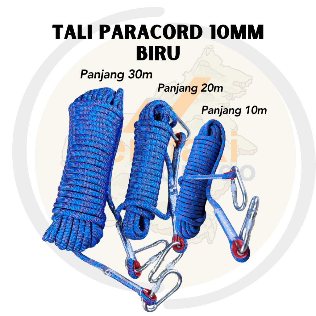 Jual -TAFFSPORT Tali Paracord 10mm Tali Panjat Tebing Climbing Rope ...