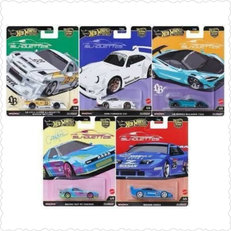 Jual HOT WHEELS SET SILHOUETTES 2025 LB-ER34 NISSAN SKYLINE MAZDA RX7 ...