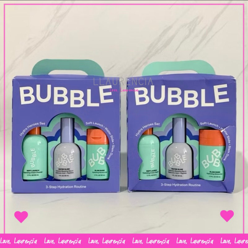 Jual Bubble Skincare Hydro Heroes 3 Step Hydration Routine Kit : Soft ...
