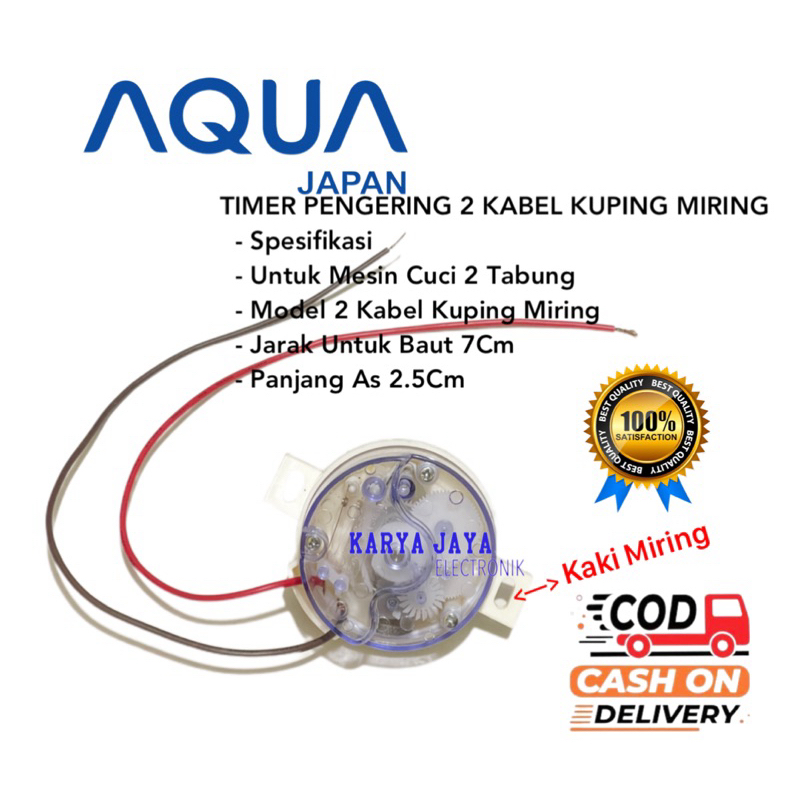 Jual Timer Spin Pengering 2 Kabel Kaki Miring Mesin Cuci AQUA 2 Tabung - Timer Pengering AQua ...