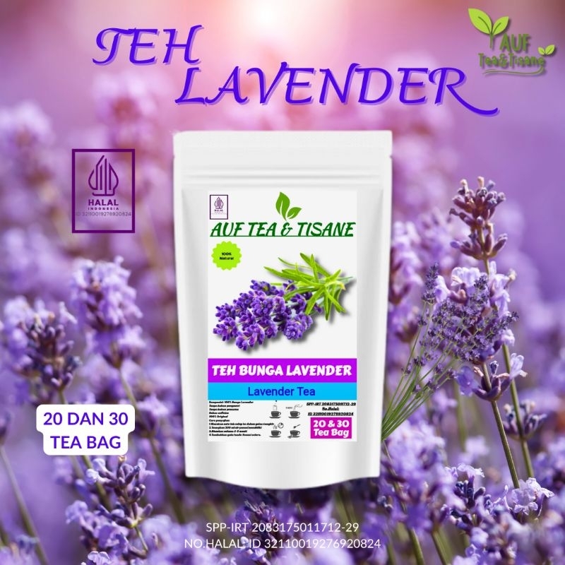 Jual AUF Tea & Tisane Teh Bunga Lavender | Lavender Flower Tea,Isi 20 ...