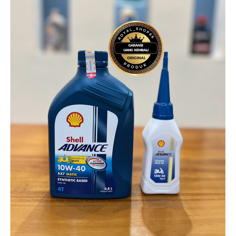 Jual PAKET OLI SHELL AX7 MATIC SAE 10W-40 0,8 L & OLI SHELL GARDAN SHELL 120 ML 120 ML ORIGINAL ...