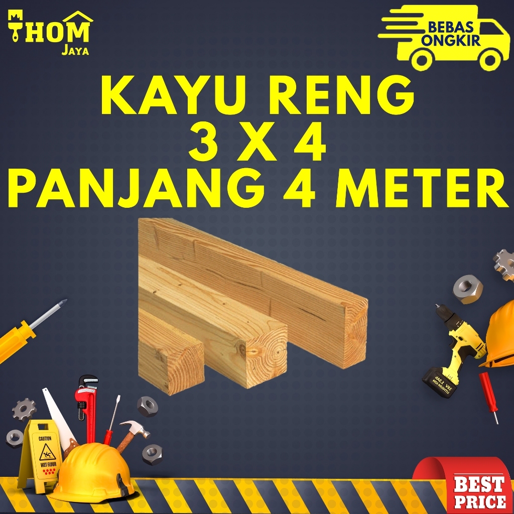 Jual KAYU RENG 2X3 / RENG KAYU 3X4 - PANJANG 4 METER | Shopee Indonesia