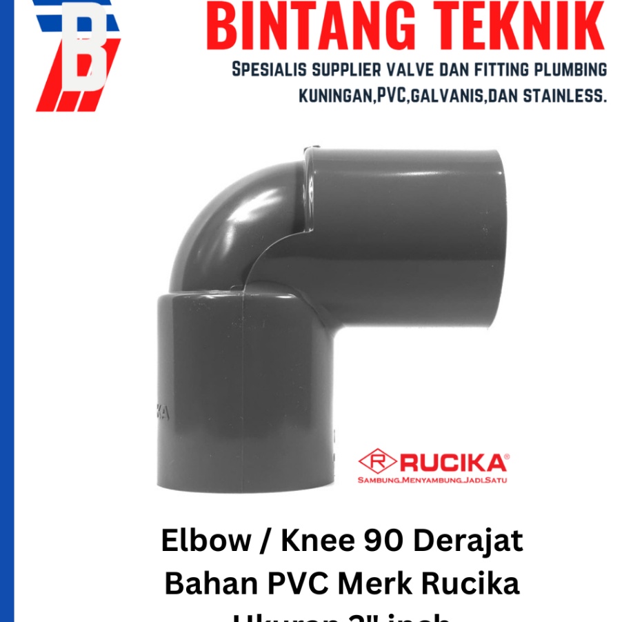 Jual Flash Elbow Knee 2 inch PVC Rucika AW 9 Derajat | Shopee Indonesia