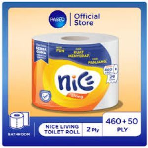 Jual Tissue NICE ROLL / Tisu Gulung Toilet / nice 2 ply 460 + 50 sheet ...