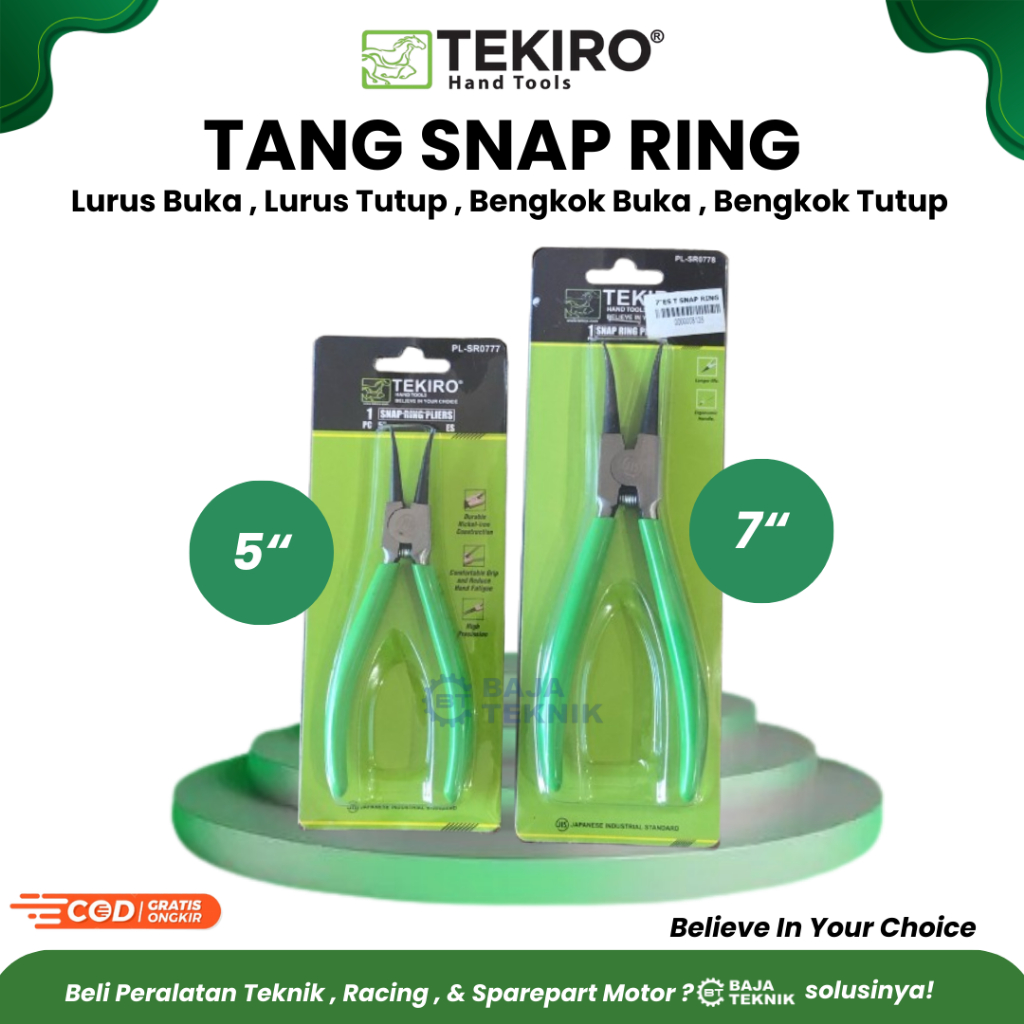 Jual TEKIRO TANG SNAP RING 5 INCHI 7 INCHI LURUS BUKA LURUS TUTUP ...