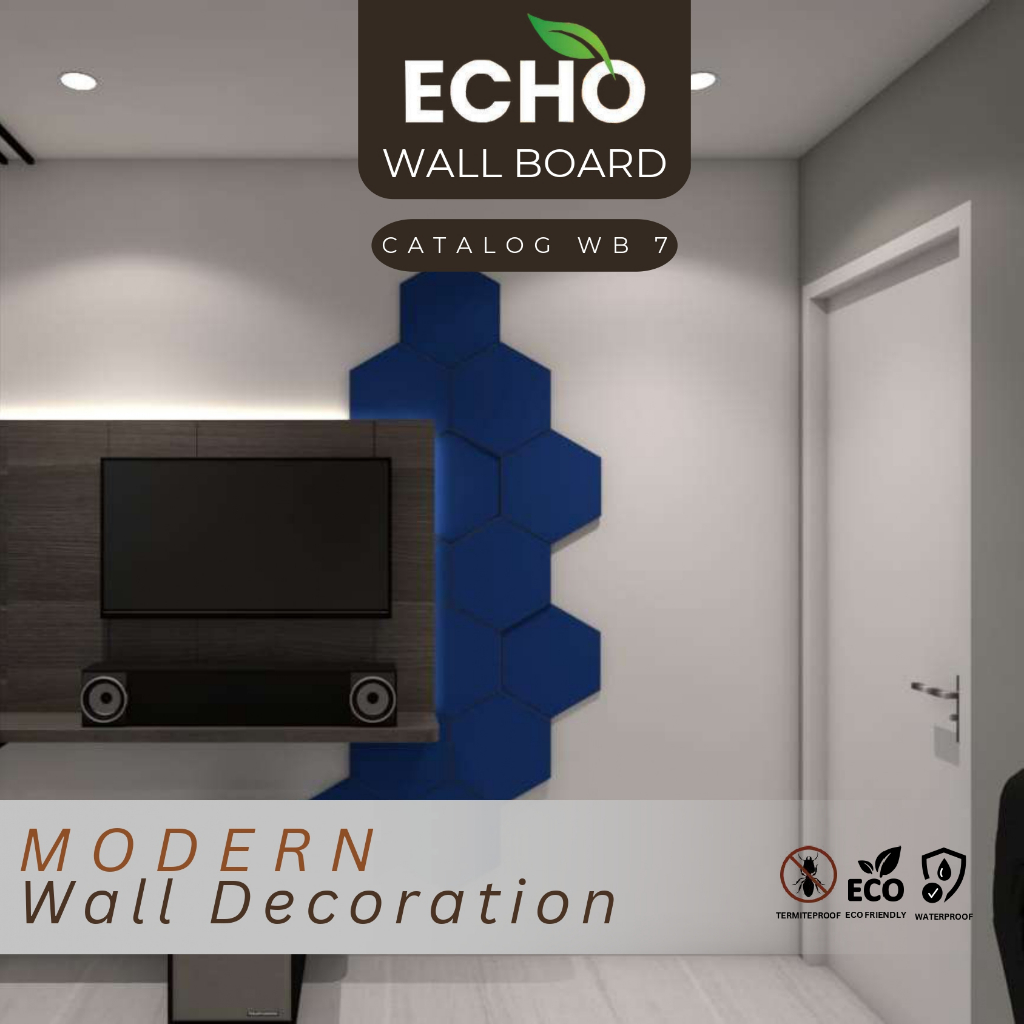 Jual Wallboard PVC Kayu | Fabric | Marmer Panel Dinding tebal 7mm ...