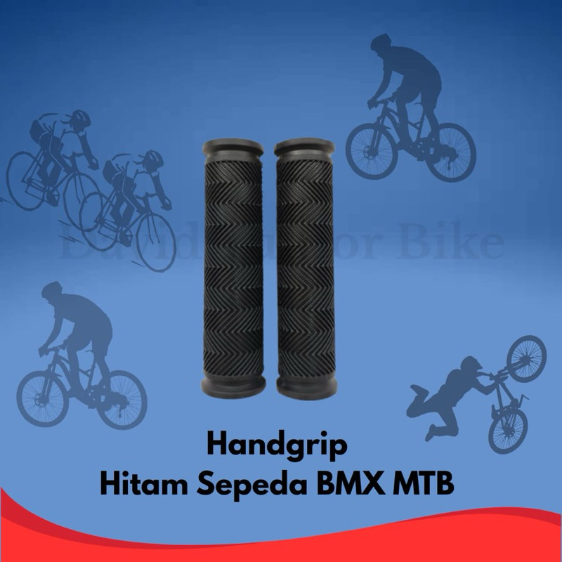 Jual handgrip grip sarung stang hitam bahan karet sepeda bmx lipat ...
