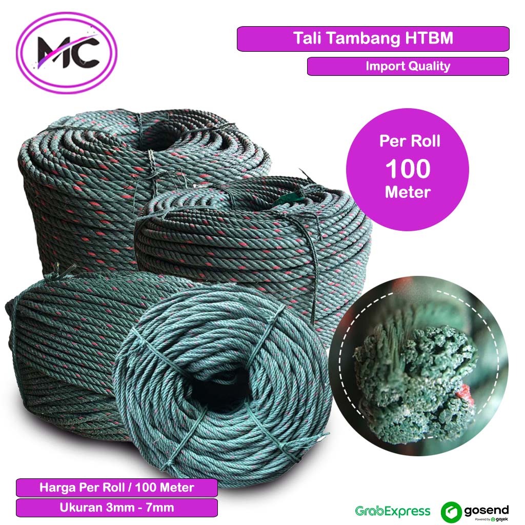 Jual Tali Tambang Kecil 3mm 4mm 5mm 6mm 7mm Per Roll Tali Tambang Plastik PE HTBM Untuk Jaring ...