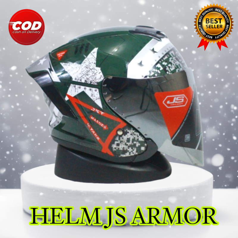 Jual Helm Half Face JS Motif Nasa Star/Sudah SNI/Helm Pria/Helm Wanita ...