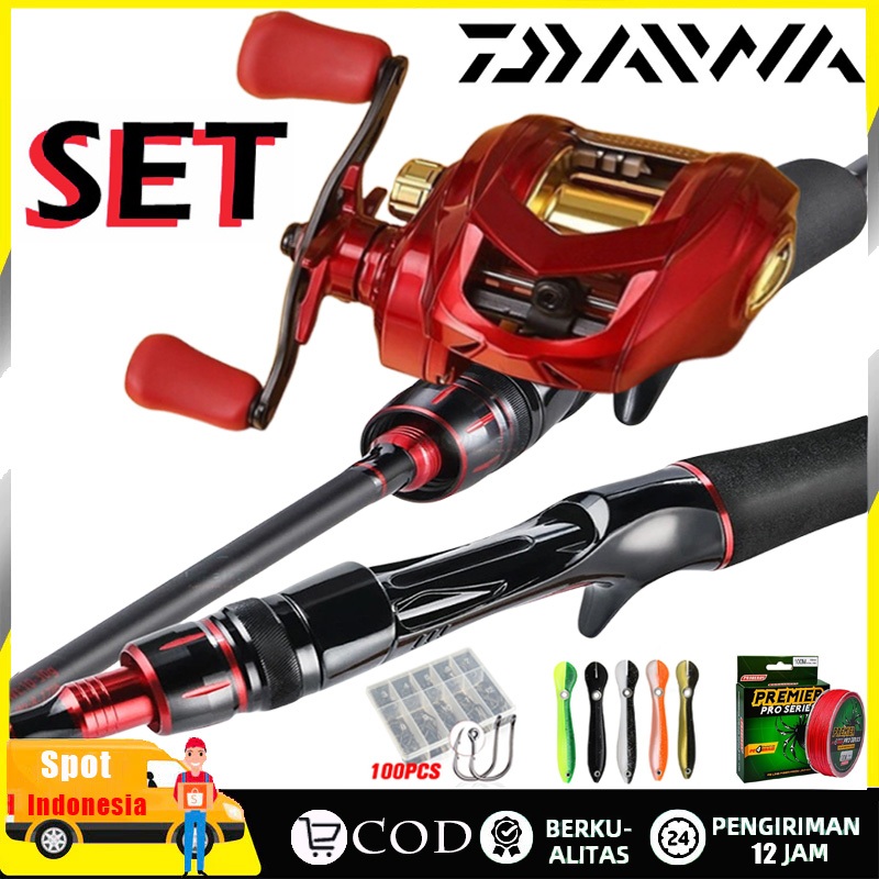 Jual Joran Pancing Set DAIWA Set 1.65-2.7m Serat Karbon Joran Pancing 2 ...