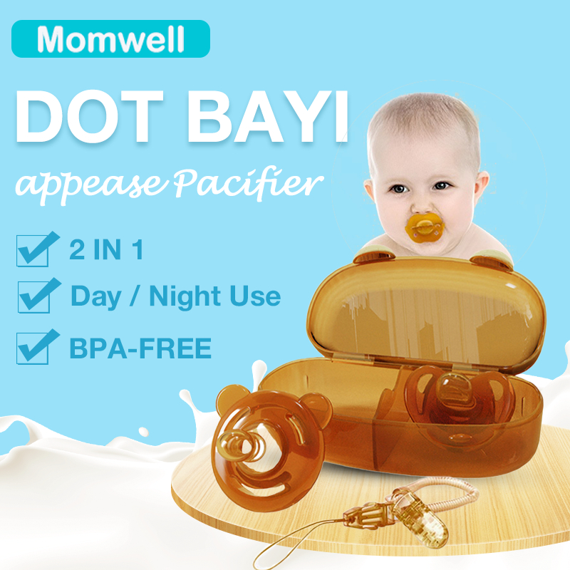 Jual Momwell SP01 Dot Empeng Bayi Pacifier Newborn Empeng Bayi Silikon ...