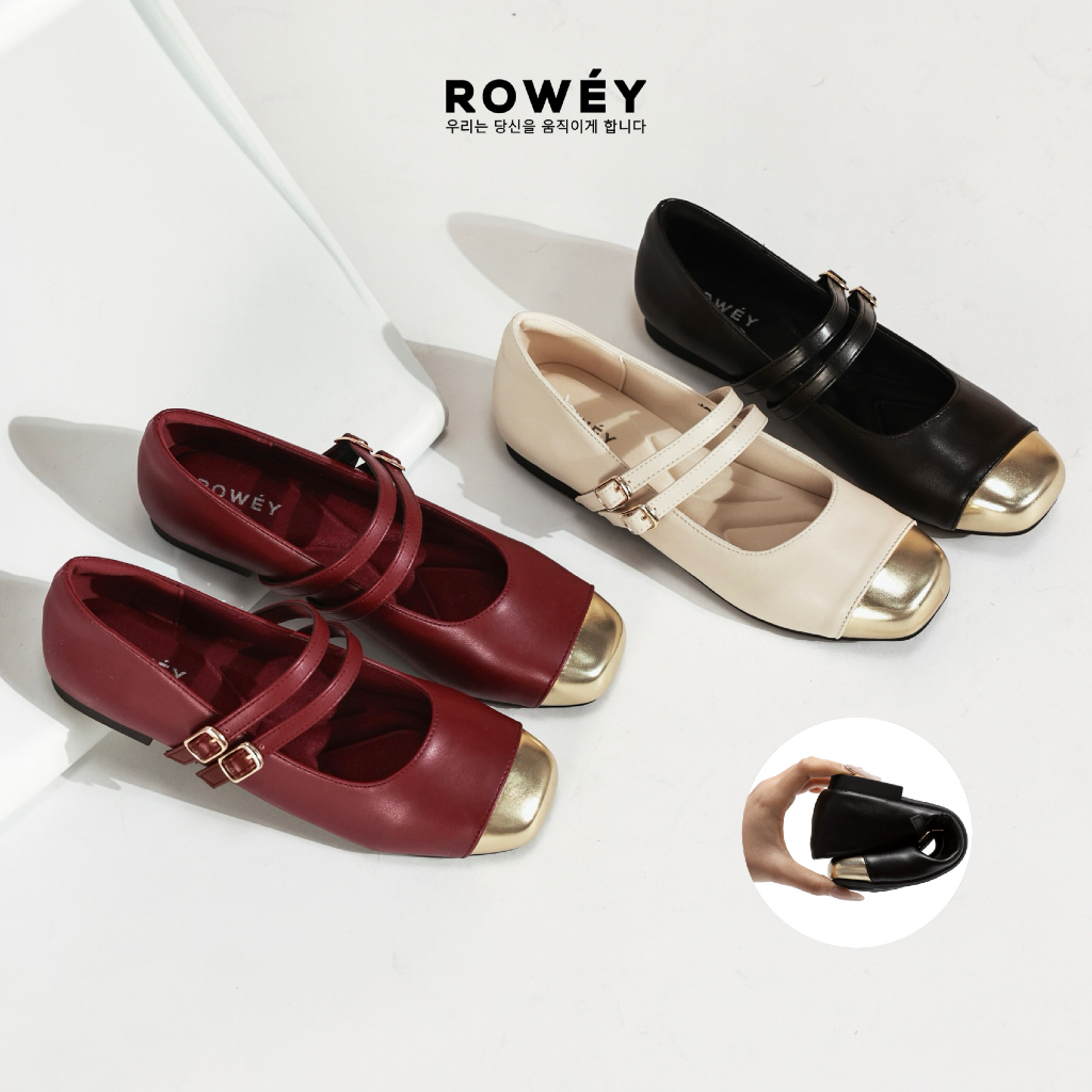 Jual Rowey Sepatu Flat Shoes Wanita Mary Jane Korea | Shopee Indonesia