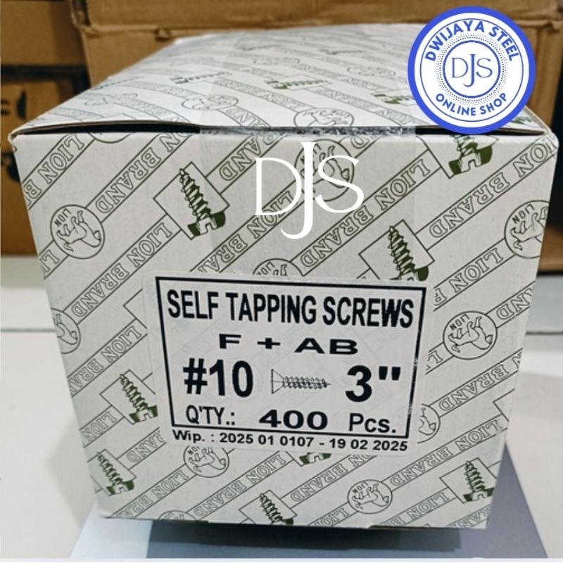 Jual #10X3" FAB (+) 1BOX SEKRUP TAPPING PUTIH FAB 10X3" SKRUP FH ...