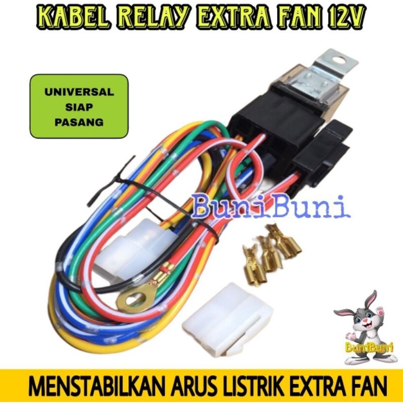 Jual KABEL RELAY EXTRA FAN MOBIL / KABEL RELAY SET KOMPLIT UNTUK EKSTRA ...