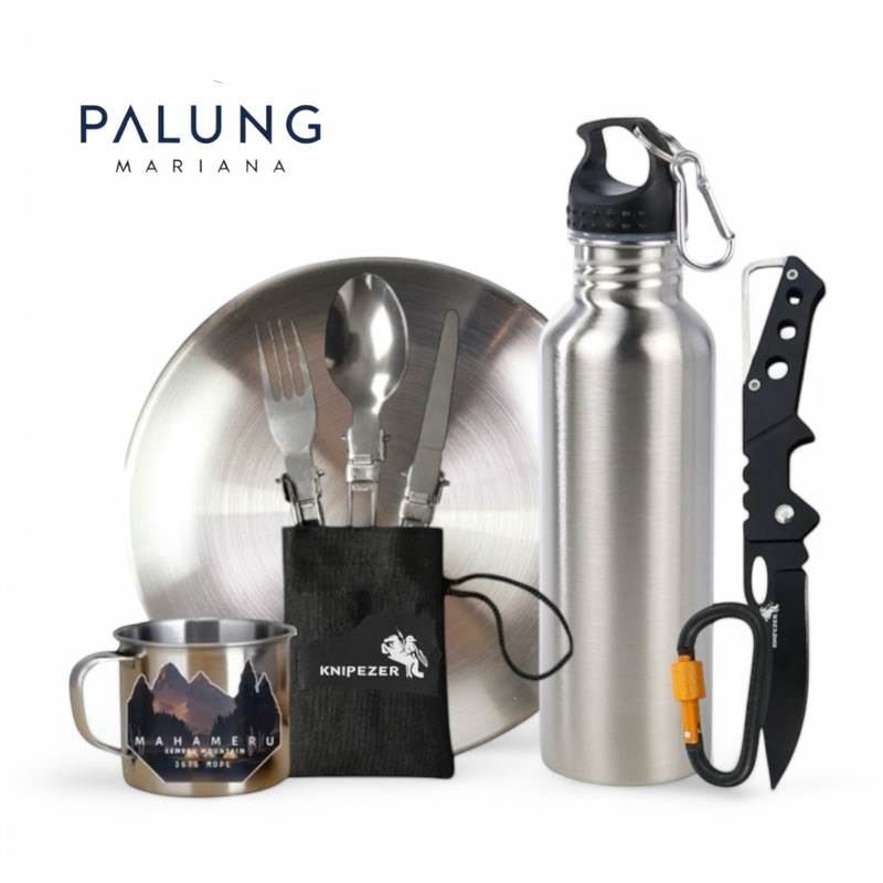 Jual set alat makan / survival tool perlengkapan camping | Shopee Indonesia