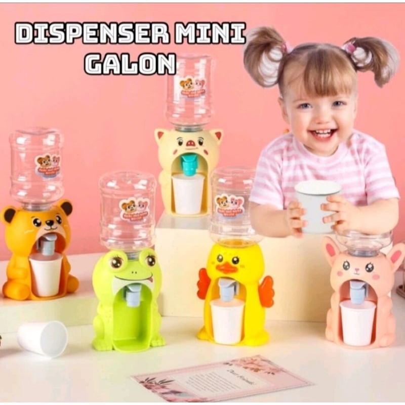 Jual Mainan edukasi anak dispenser mini karakter galon air kecil lucu ...