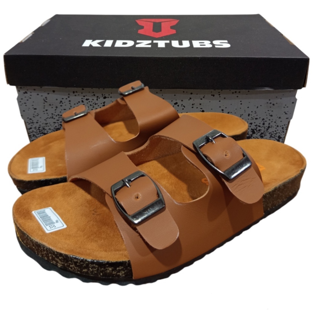Jual KIDZTUBS Sandal Kulit Anak Laki Laki Selop Slip-on Usia 6 -10 ...