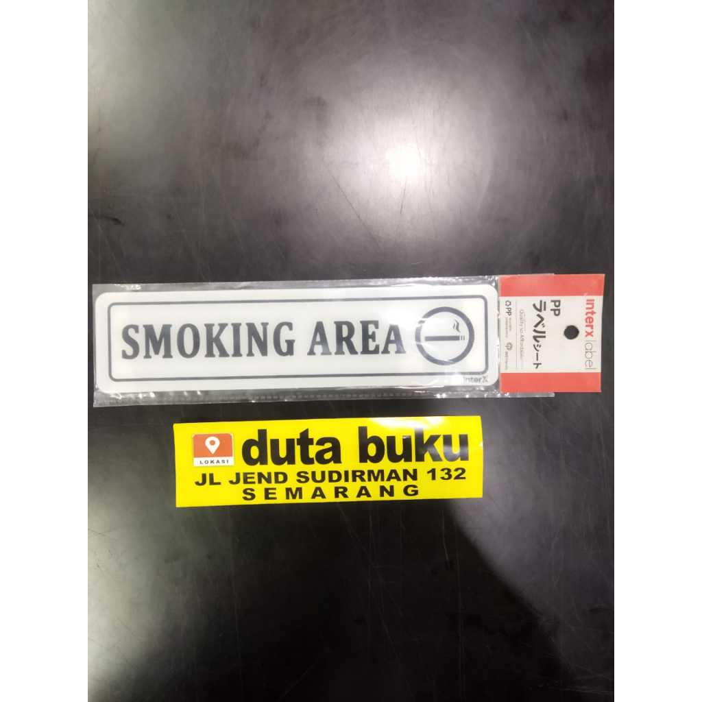 Jual Acrylic / Akrilik Sign Board Label Tulisan Smoking Area InterX ...