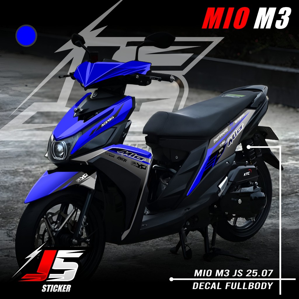 Jual (COD) Decal Stiker Skotlet Variasi Motor Yamaha MIO M3 Fi 125i ...
