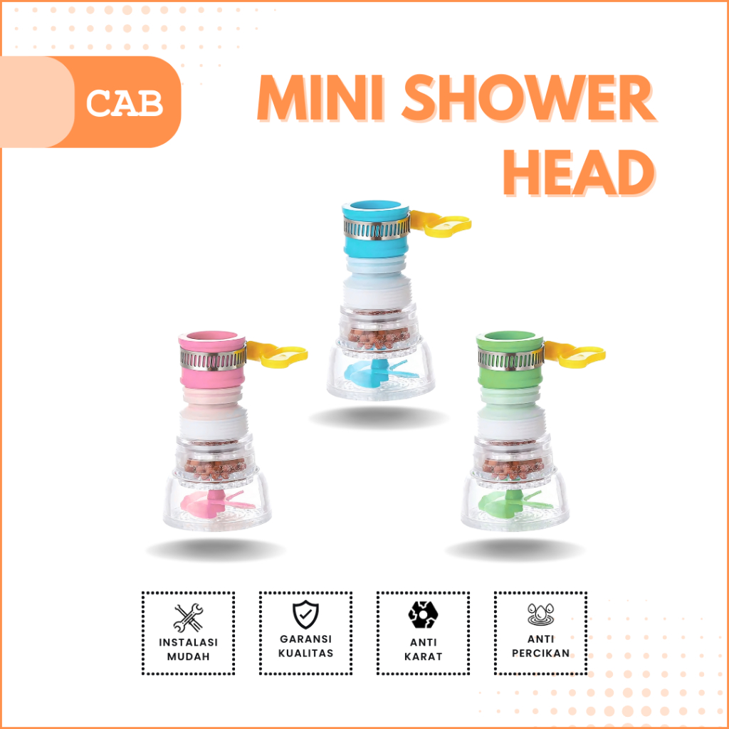 Jual CAB Mini Shower Head / Sambungan Kran Air Cuci Piring Fleksibel ...