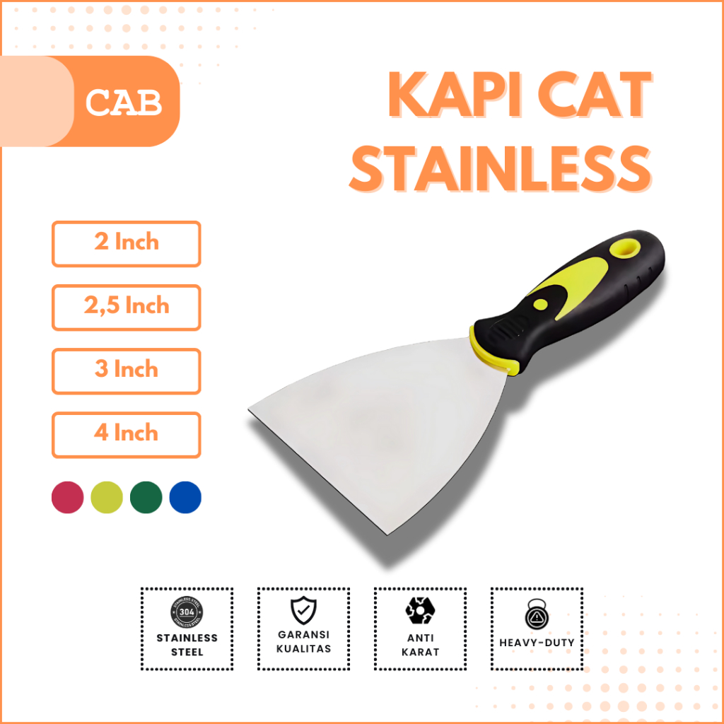 Jual CAB Kapi Cat Stainless Steel Gagang Fiber Karet / Kape Dempul ...