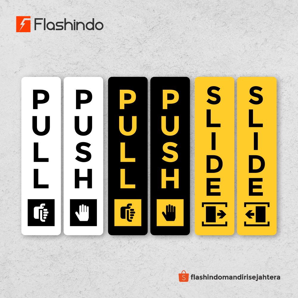 Jual Desain TERBARU Geser | Slide Sign board | Papan Akrilik Pintu ...