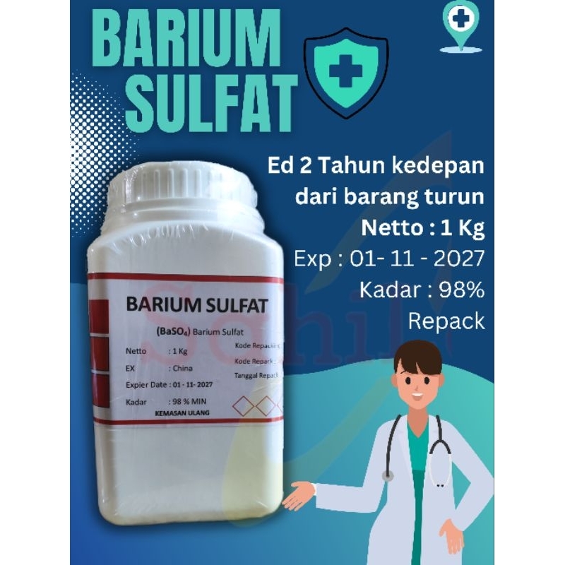 Jual Barium Sulfat kemasan 1kg/ BaSo4 | Shopee Indonesia
