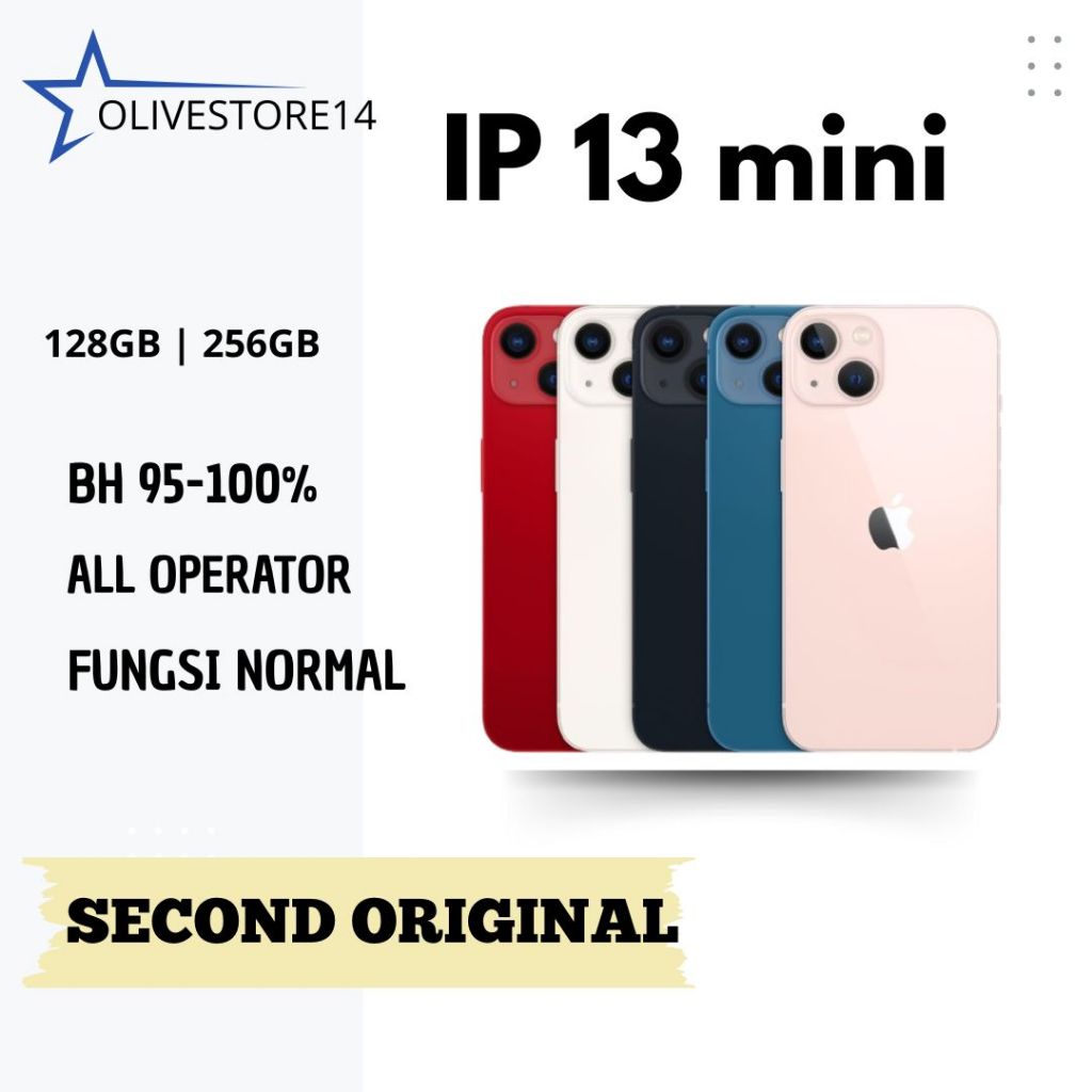 Jual IPHONE 13mini 128GB II iphone 13mini Second original 13mini Bergaransi 13mini Muraha ...