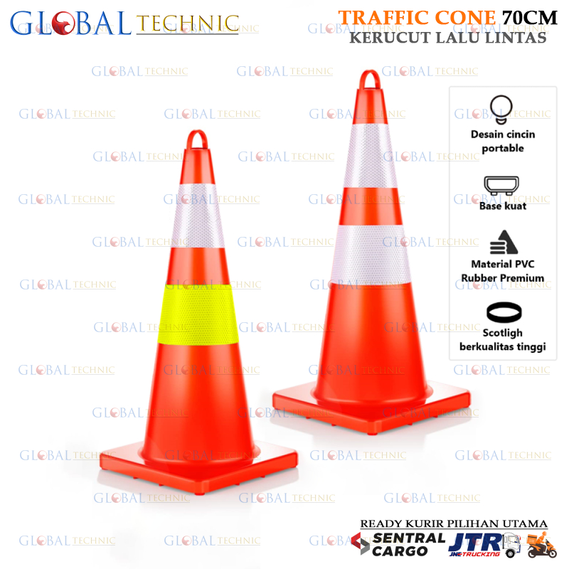 Jual Safety Traffic Cone 70CM Rubber / Kerucut Lalu Lintas Karet Rubber | Shopee Indonesia