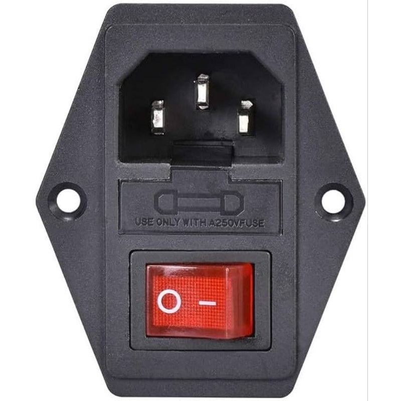 Jual SOCKET AC 3 IN 1 + SAKLAR LAMPU + FUSE HOLDER POWER SOCKET SWITCH | Shopee Indonesia