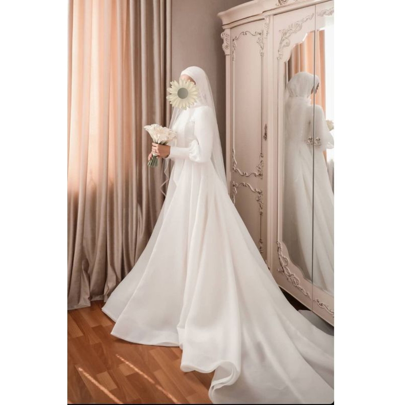Jual wedding dress wedding dress muslimah wedding dress simple baju ...