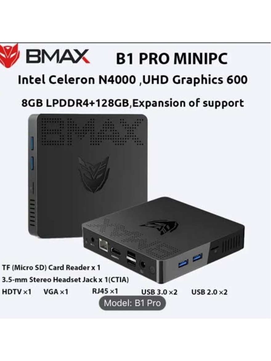 Jual Mini PC BMAX B1 PRO 8/128GB Intel N4000 WiFi HDMI VGA Windows 11 Pro | Shopee Indonesia