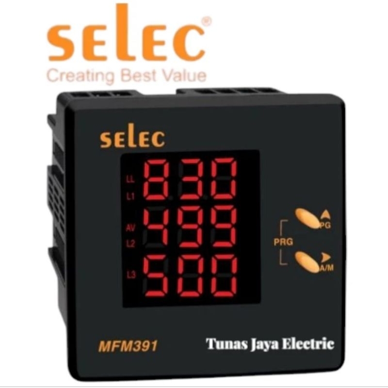 Jual Digital Power Meter LED / Digital Multimeter 3 Phase MFM-391 SELEC | Shopee Indonesia