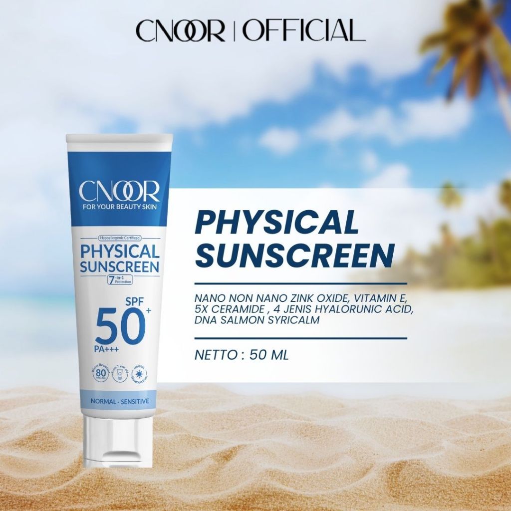 Jual [NEW LAUNCH] Physical Sunscreen SPF 50 PA+++ - Sunscreen Wajah Non ...