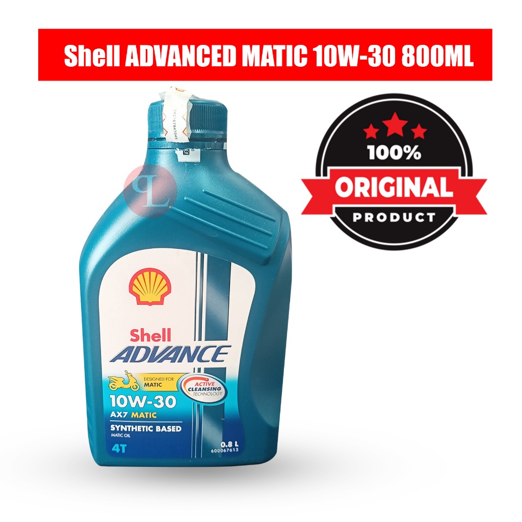 Jual Oli Shell Advance AX7 Matic 10W-30 800ml Orisinil AX7 Scooter Oli ...
