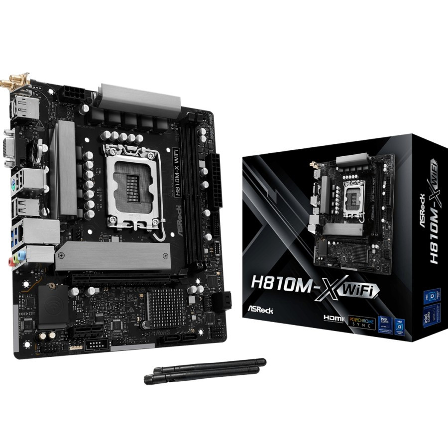 Jual ASROCK H810M-X WIFI DDR5 INTEL H810 LGA1851 MOTHERBOARD | Shopee ...