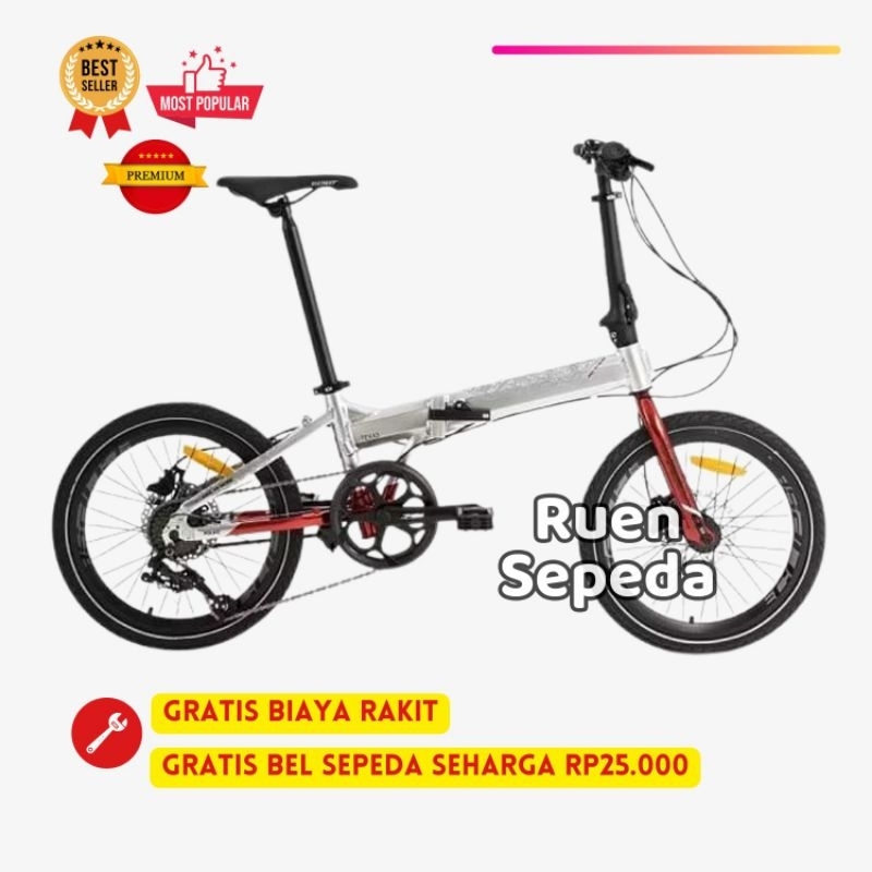 Jual Sepeda Lipat Dewasa Police Texas B2W 20 Inch 8 Speed Alloy ...