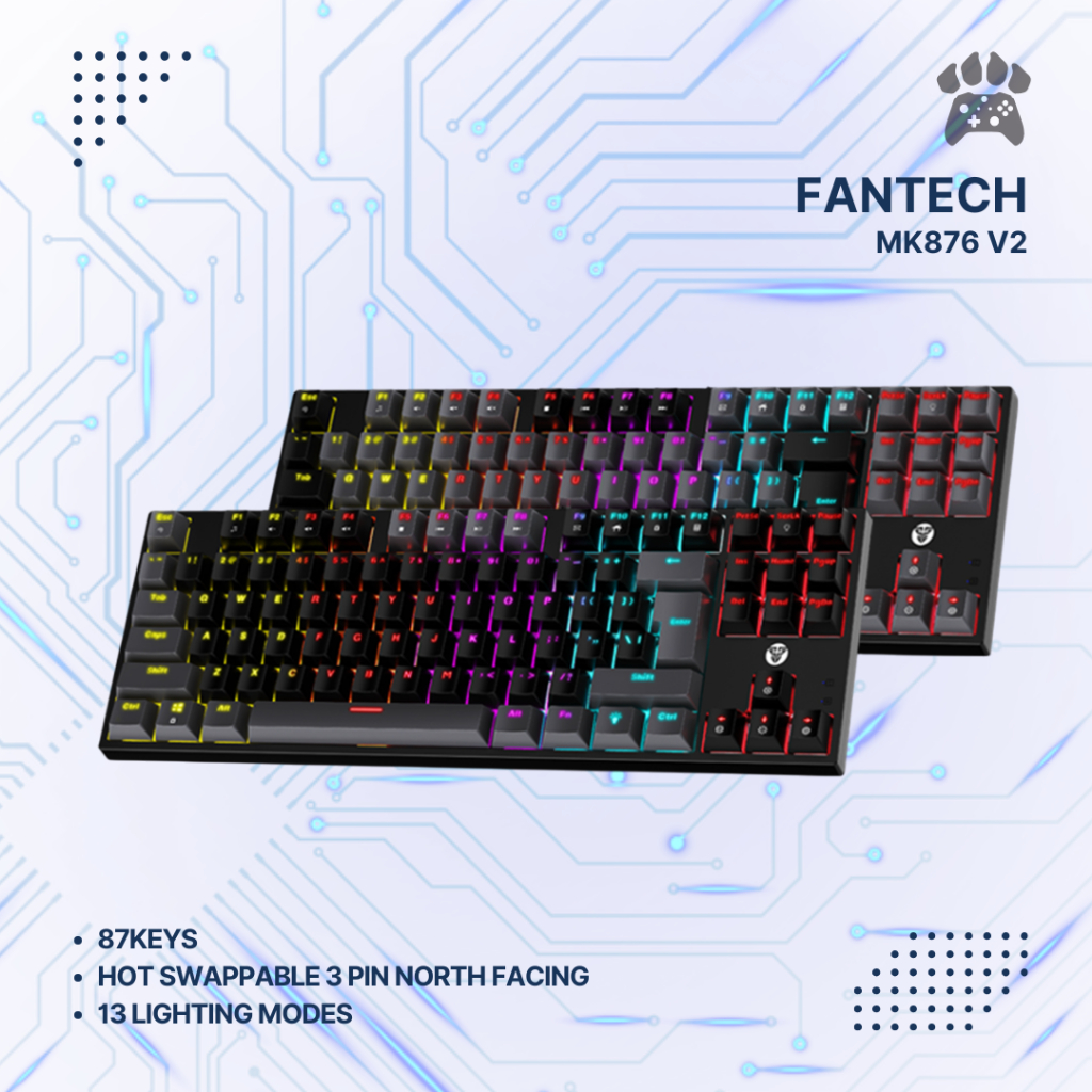 Jual Fantech ATOM87 MK876 V2 RGB Mechanical Gaming Keyboard - Fantech ...