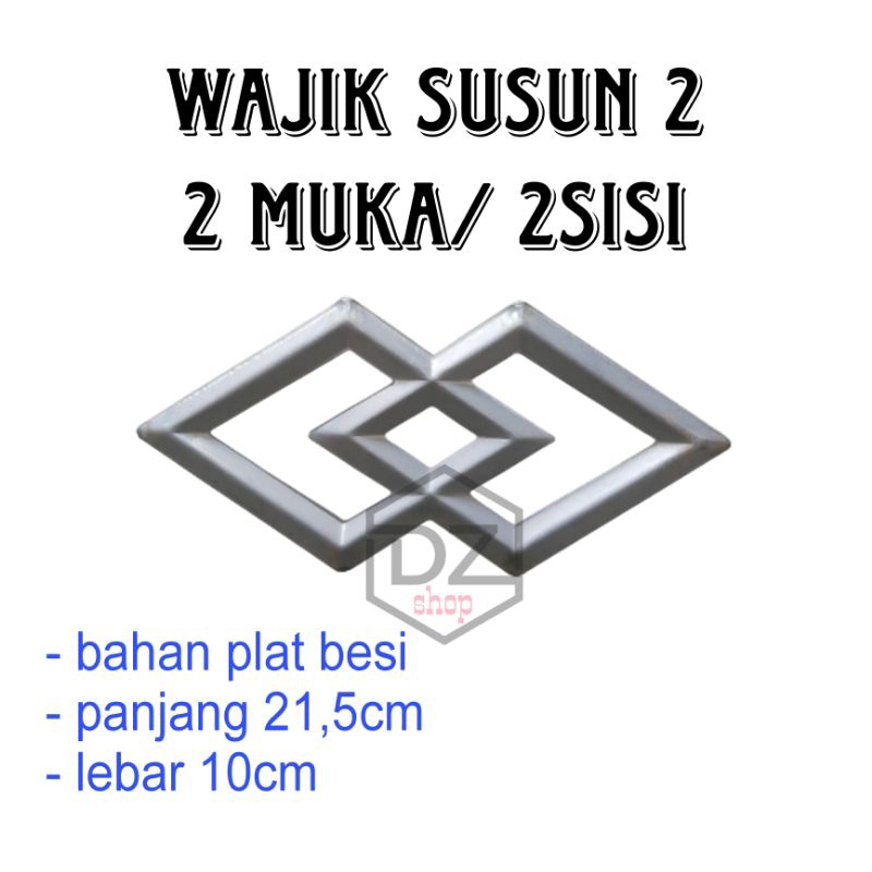 Jual Wajik Susun 2 Tampilan 2 Muka Ornamen Aksesoris Pintu Pagar Besi ...