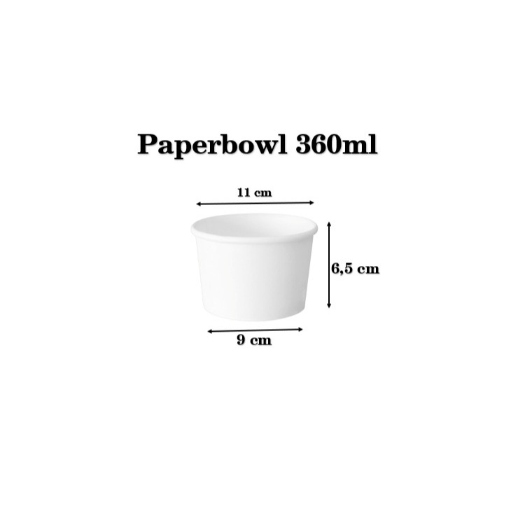Jual [ISI 25 PCS] Indoku Paper Bowl 360ml / Mangkok Kertas Polos ...