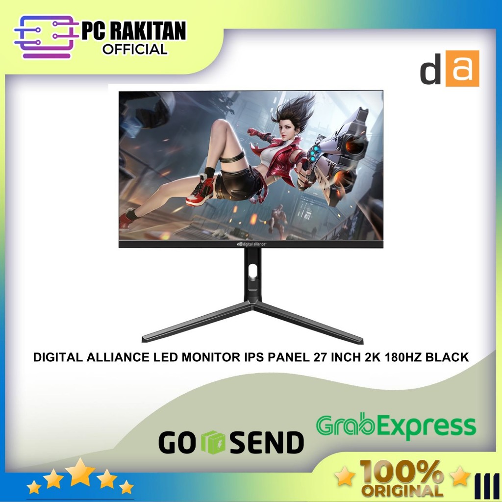 Jual DIGITAL ALLIANCE LED MONITOR IPS PANEL 27 INCH 2K 180HZ BLACK ...