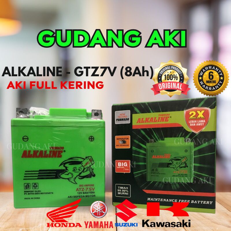 Jual ORIGINAL AKI TORNADO ALKALINE MTZ7V GTZ7V GEL ACCU KERING MOTOR ...