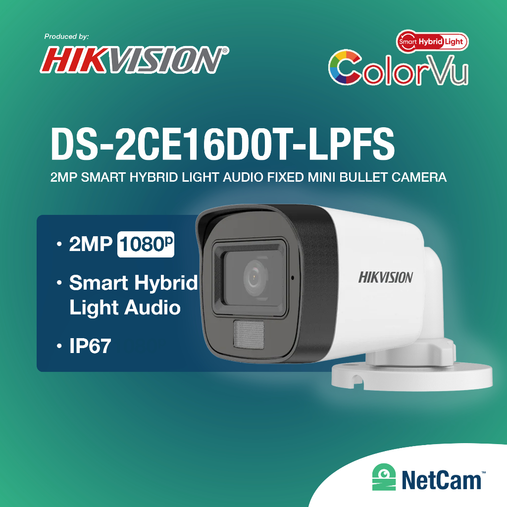 Jual KAMERA CCTV OUTDOOR HIKVISION 2MP SMART HYBRID LIGHT MIC DS-2CE16D0T-LPFS CCTV HIKVISION ...